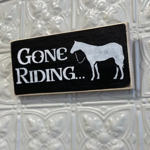 Horse Sign Gone Riding Horse Gift Horse Back Rider Equestrian Signs ...