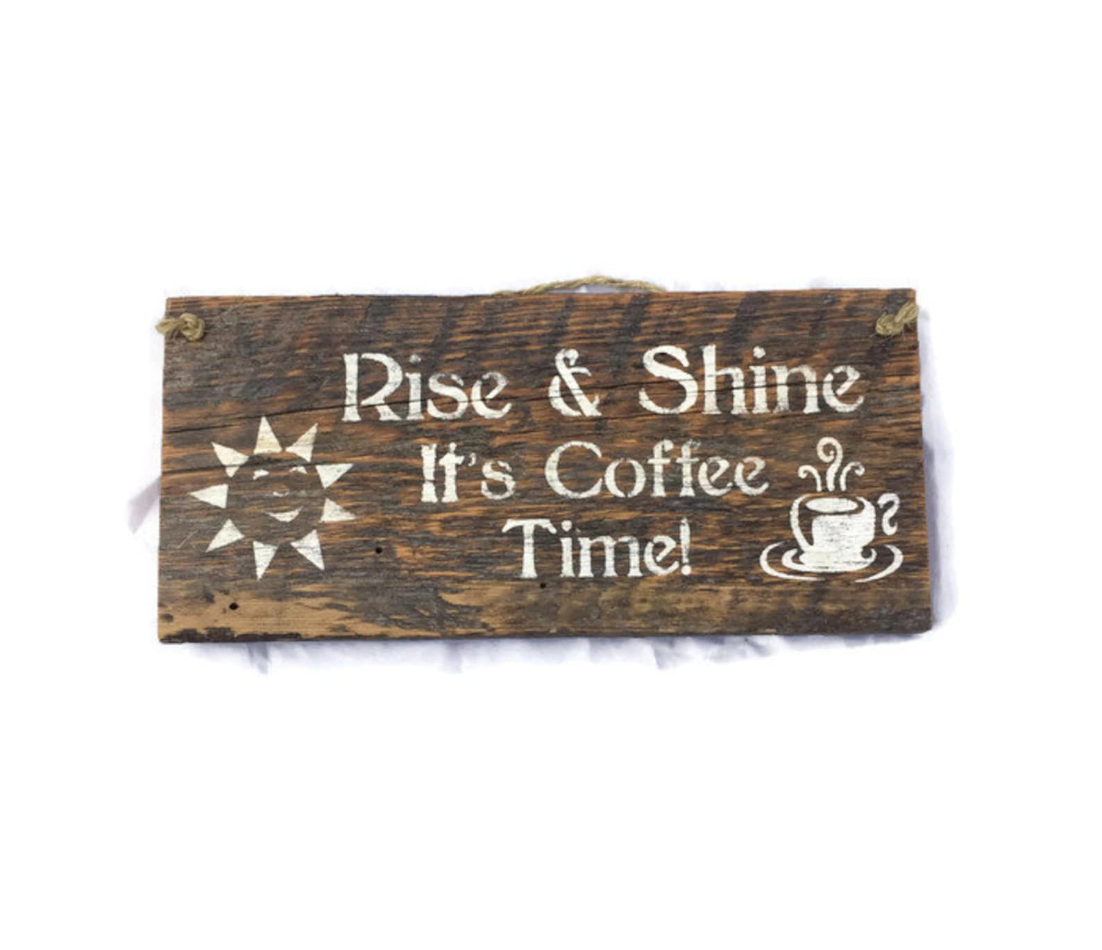 Rise and Shine It's Coffee Time Sign Coffee Bar Sign | Etsy