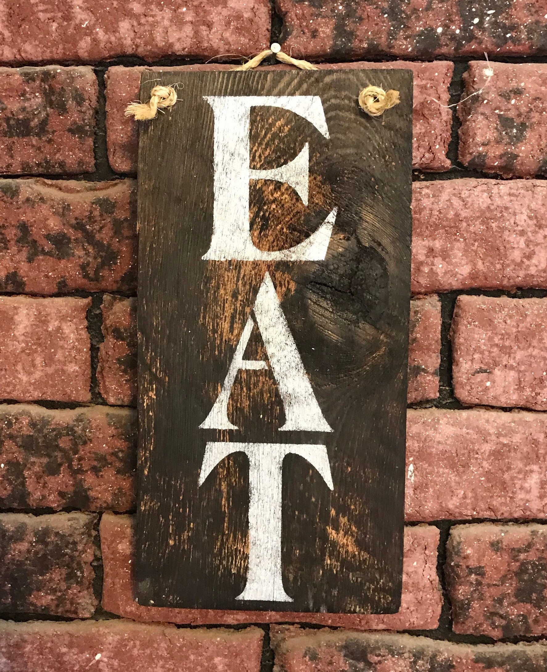 Eat Sign Eat Kitchen Sign Eat Wall Decor Eat Kitchen | Etsy