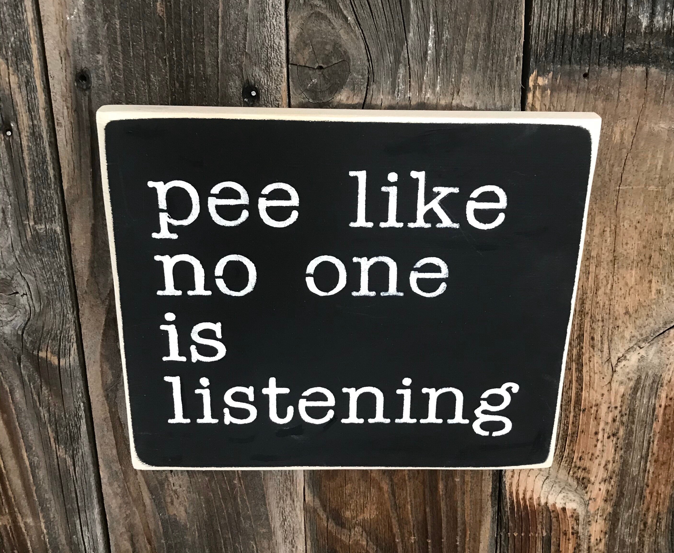 Pee Sign Bathroom Wall Decor Bathroom Gift Funny Wall - Etsy.de