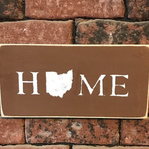 Ohio Home Sign Ohio State Sign Home Wall Decor Ohio Wall Art Painted ...