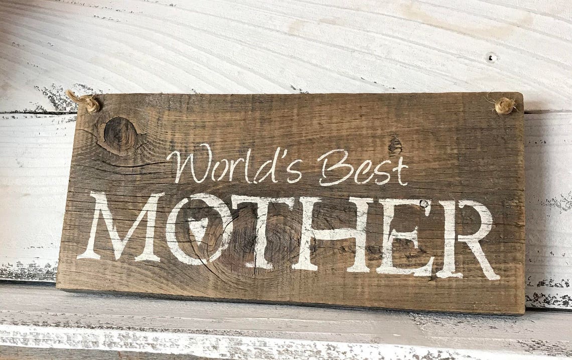 World's Best Mother Sign Best Mom Gift Mothers Day | Etsy