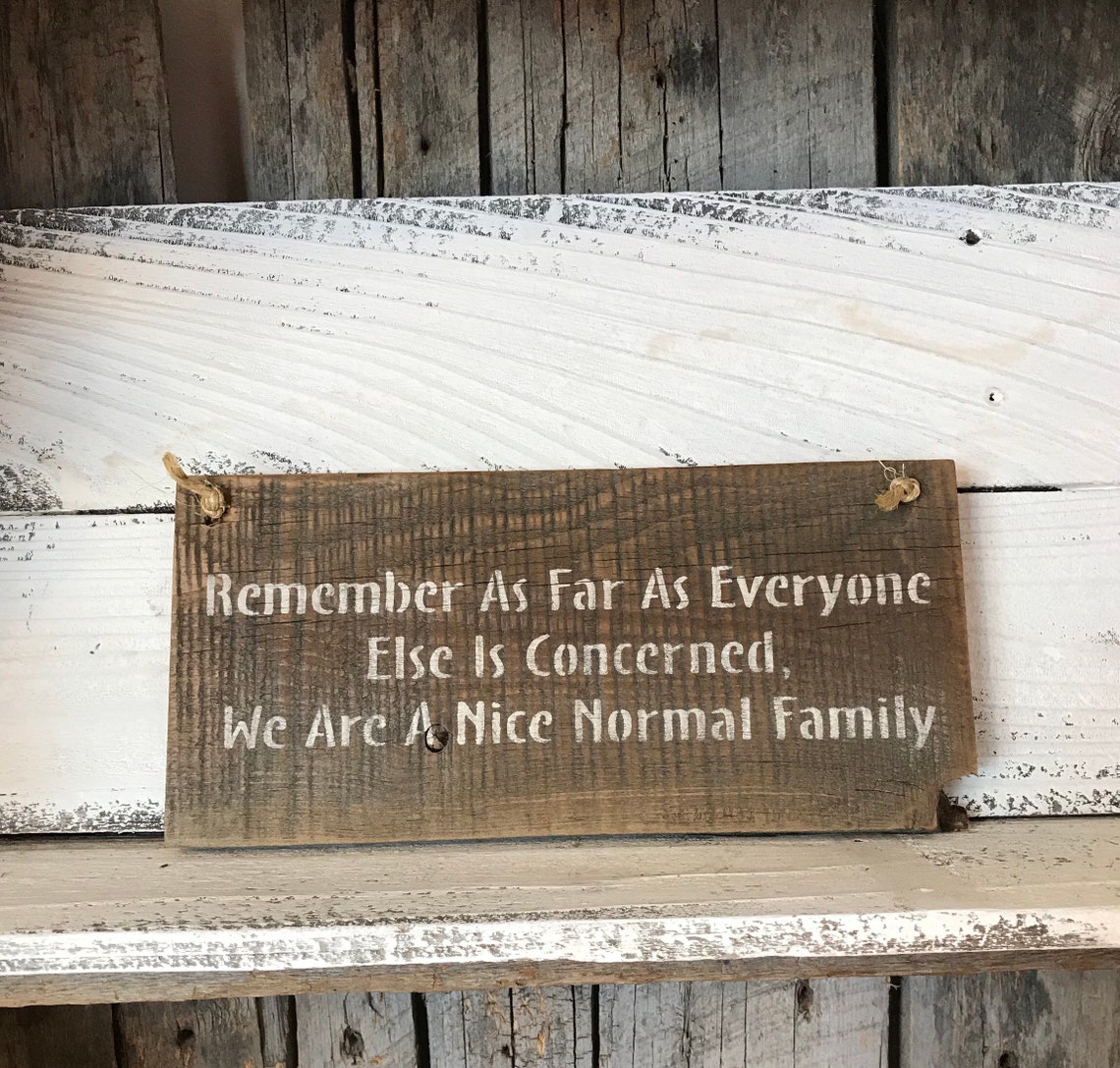Nice Normal Family Sign Funny Family Sign Gift For Family | Etsy