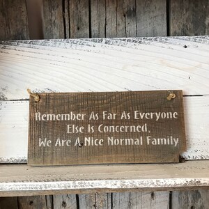 Nice Normal Family Sign Funny Family Sign Gift for Family - Etsy