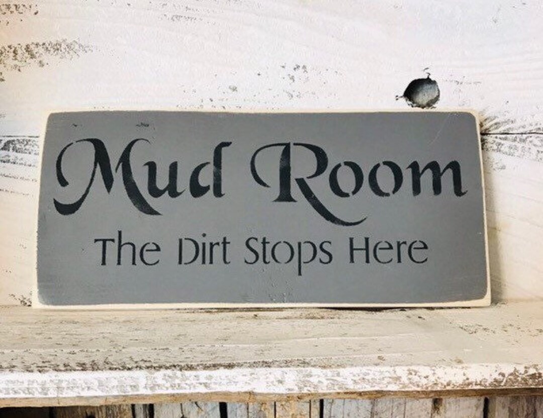 Mudroom Sign Mud Room Decor Painted Plaque Housewarming Present ...