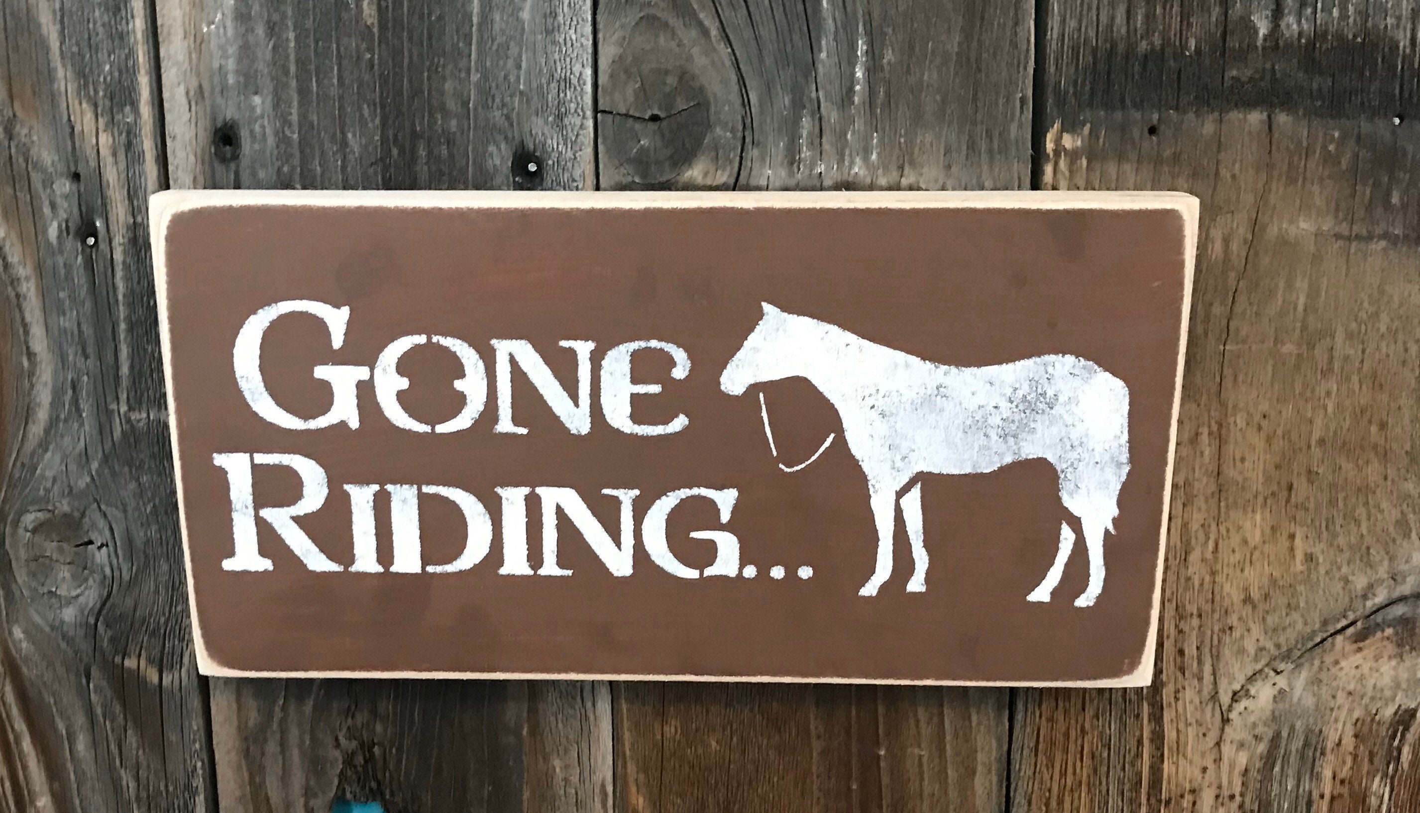 Horse Sign Gone Riding Horse Gift Horse Back Rider | Etsy