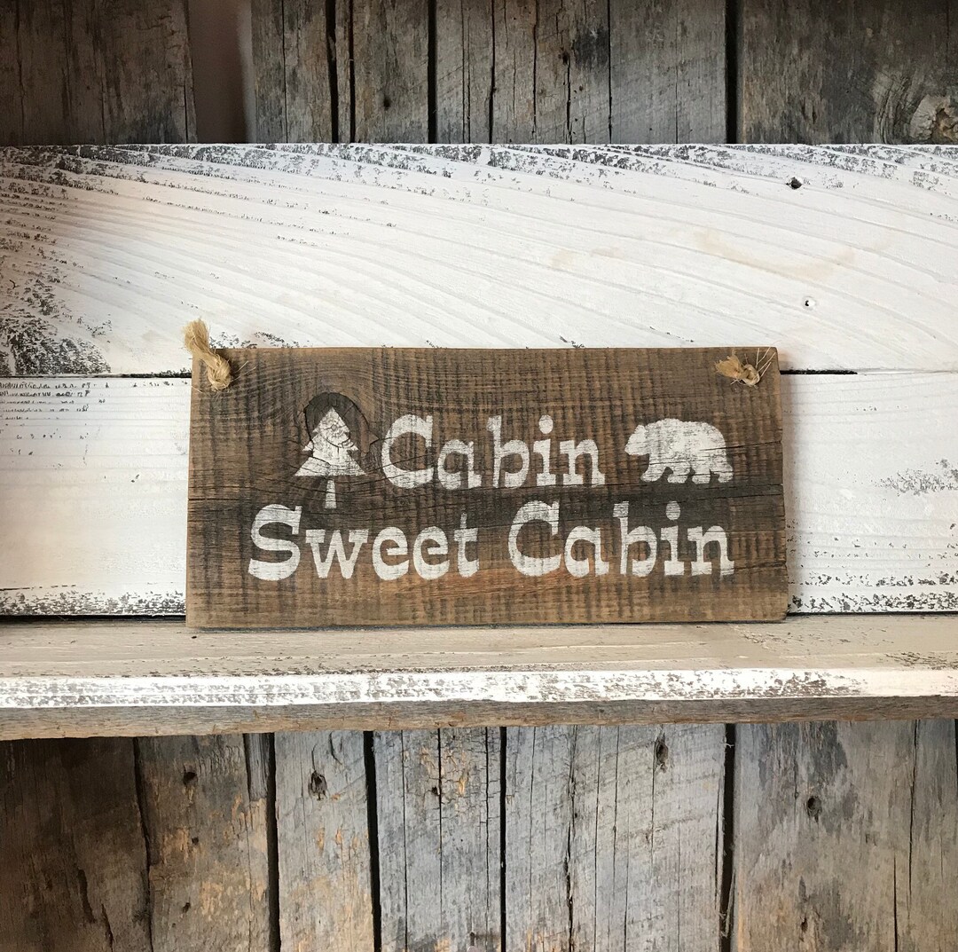 Cabin Sweet Cabin Signs Cabin Wall Decor Housewarming Gift Gift for Mom ...