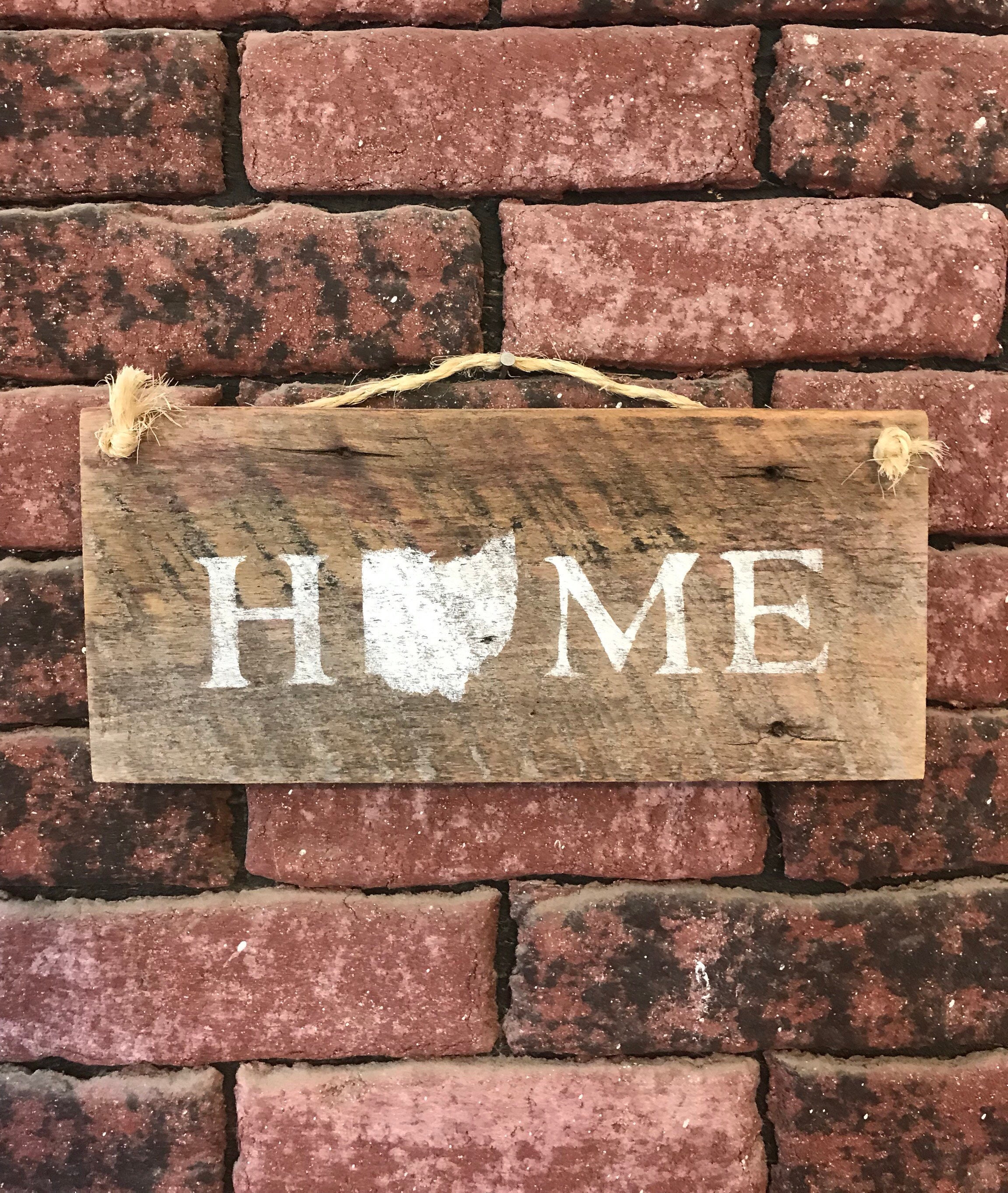 Ohio Home State Sign Ohio Home Wall Decor State Art - Etsy