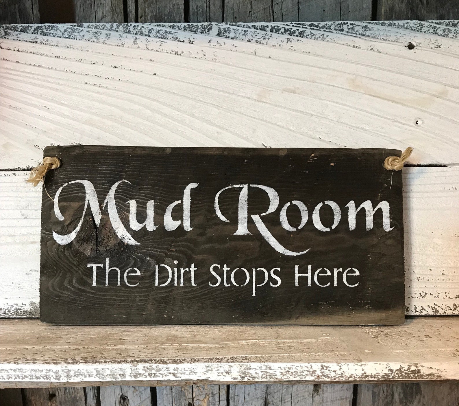 Mud Room Sign the Dirt Stops Here Barn Wood Sign Rustic - Etsy