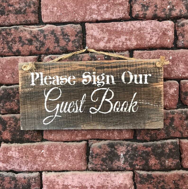 Please Sign Our Guest Book Sign Guestbook Sign Barn Wood - Etsy