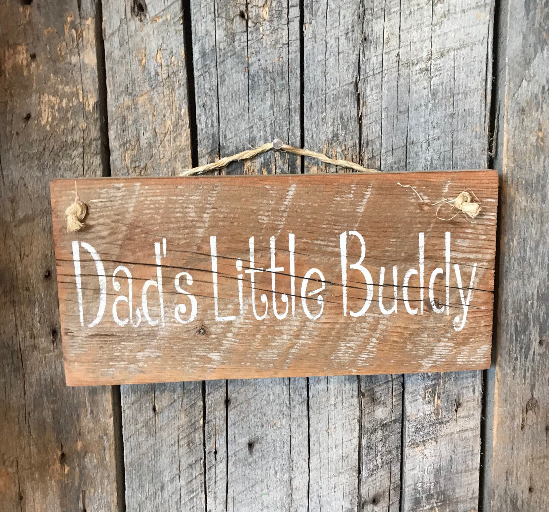 Little Buddy Sign Gift For Dad Little Buddy Wall Art | Etsy