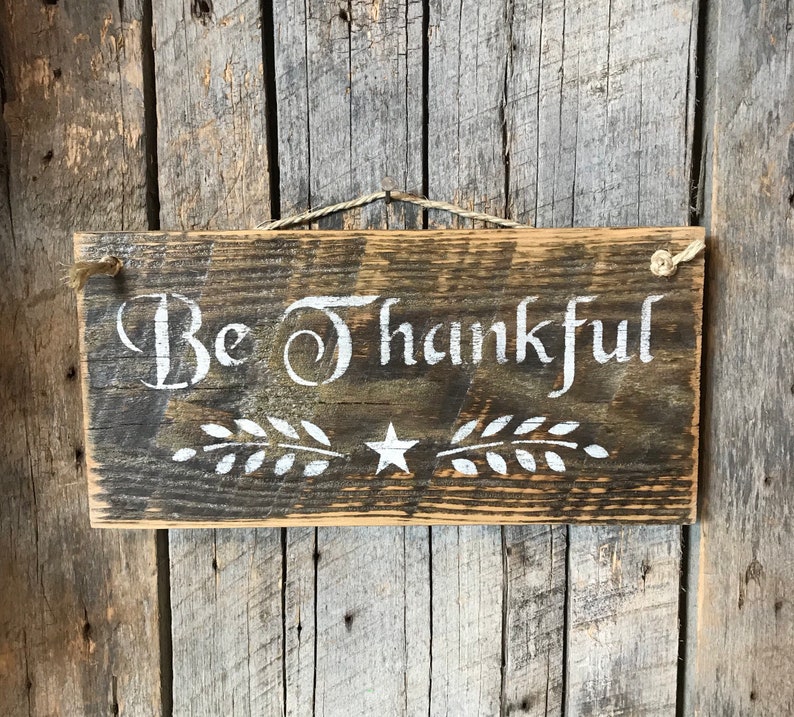 Be Thankful Sign Thankful Wall Sign Thankful Wall Art | Etsy