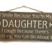 Daughter Sign Daughter Gift From Mom Funny Daughter in Law - Etsy