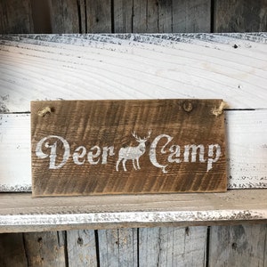 Deer Camp Sign Hunting Camp Sign Deer Hunter Gift Barn Wood Sign ...