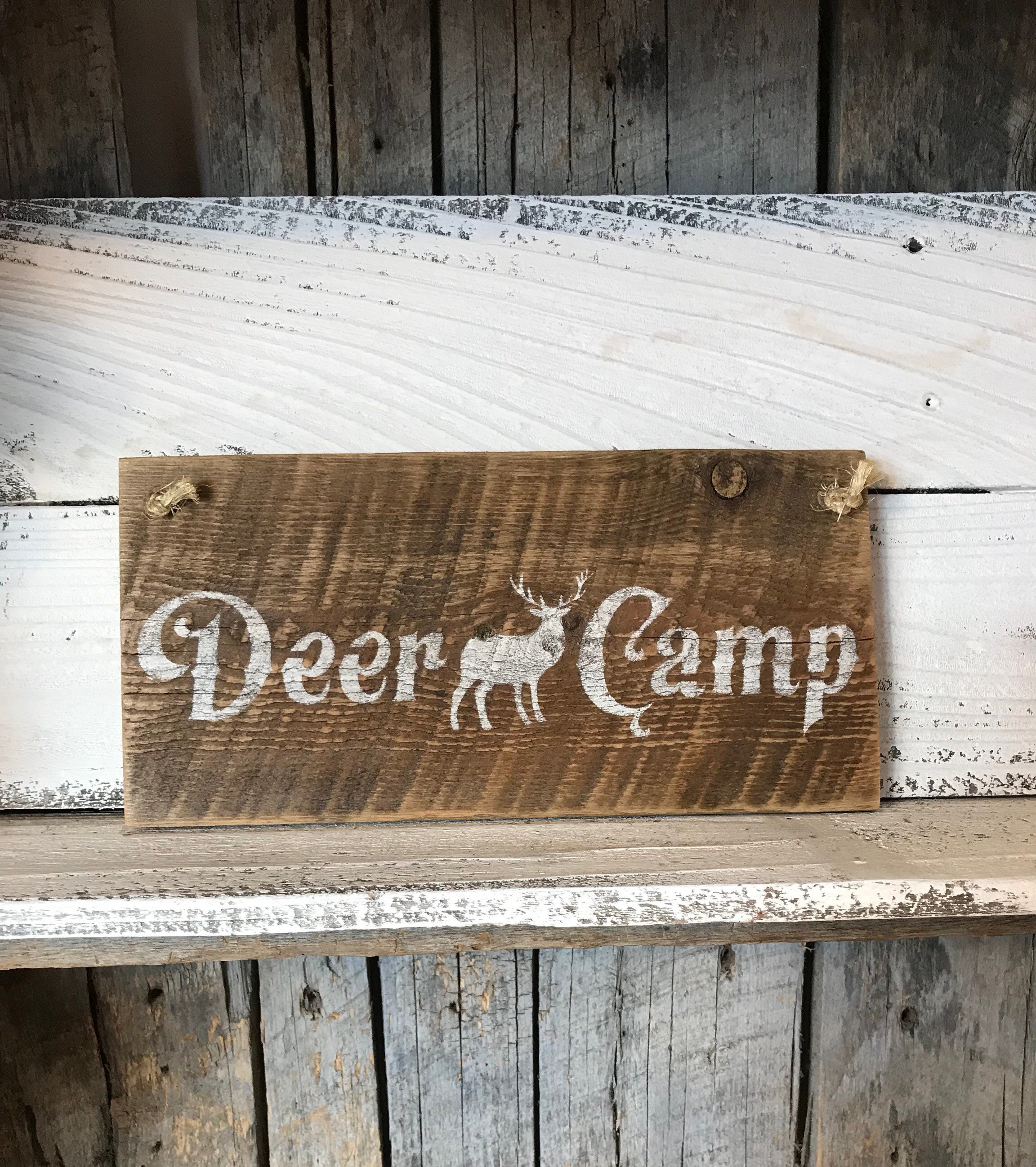 Deer Camp Sign Hunting Camp Sign Deer Hunter Gift Barn | Etsy