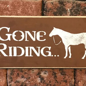 Horse Sign Gone Riding Horse Gift Horse Back Rider | Etsy