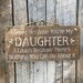 Daughter Sign Daughter Gift From Mom Funny Daughter in Law Gift Family ...