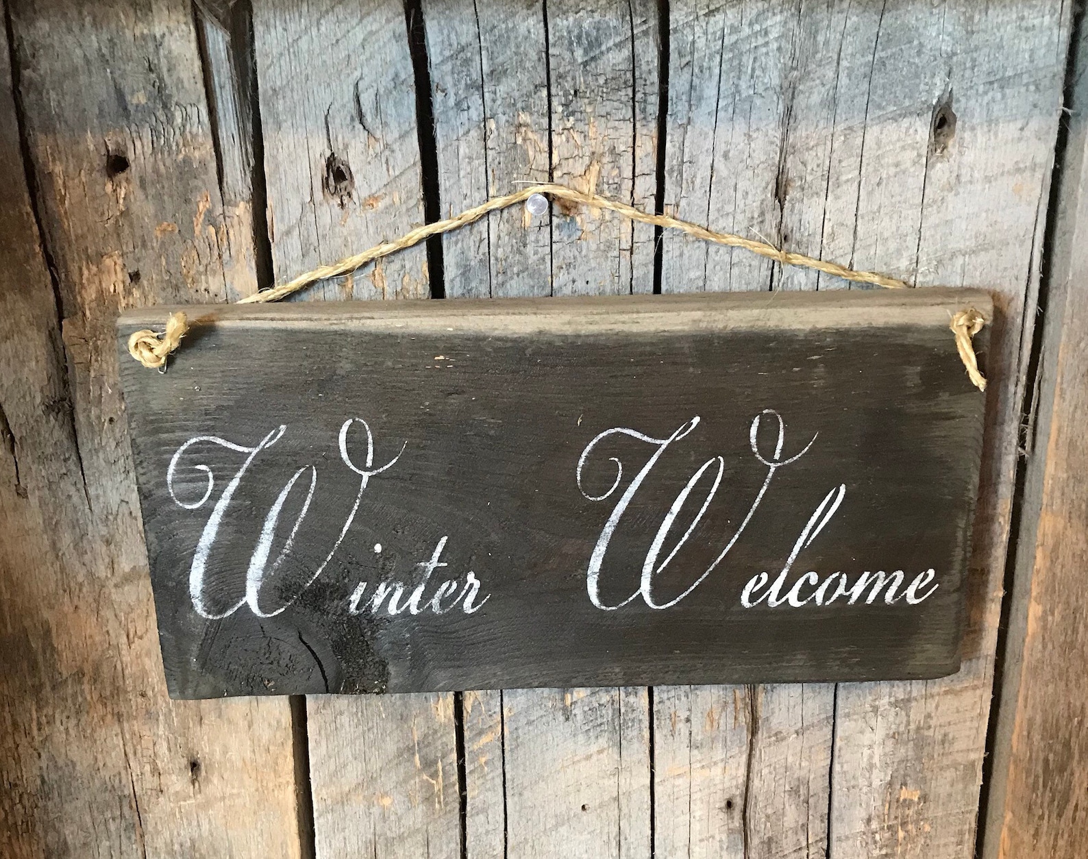 Winter Welcome Sign Winter Sign Welcome Wall Decor - Etsy