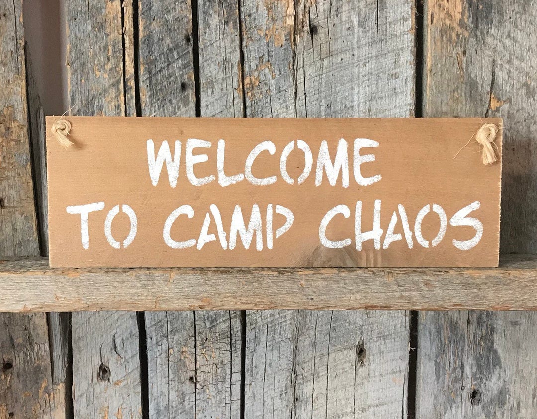 Welcome to Camp Chaos Art Hanging Pallet Wood Sign Rustic Wall Decor ...