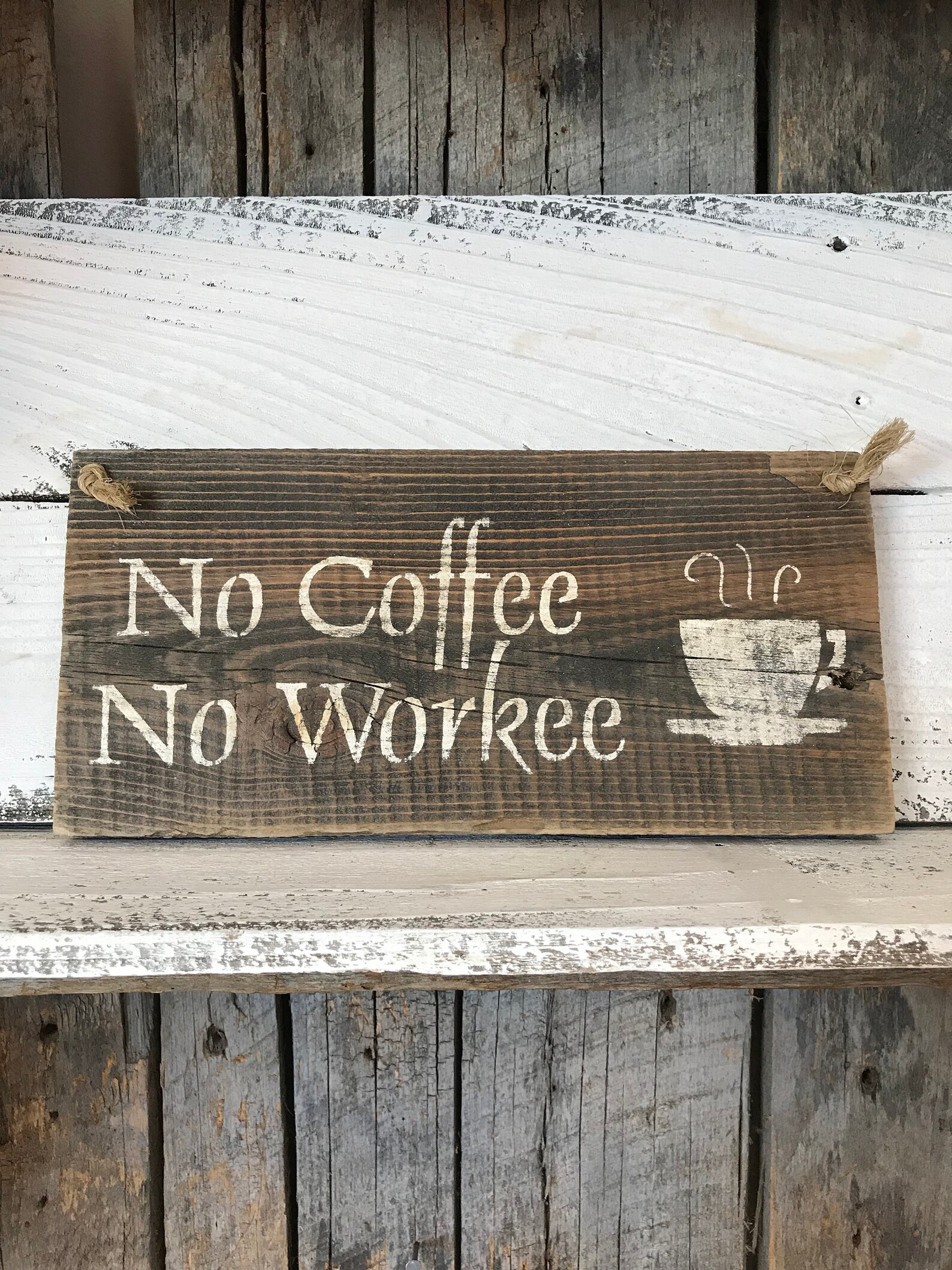 No Coffee No Workee Sign Kitchen Wall Decor Breakfast Bar | Etsy