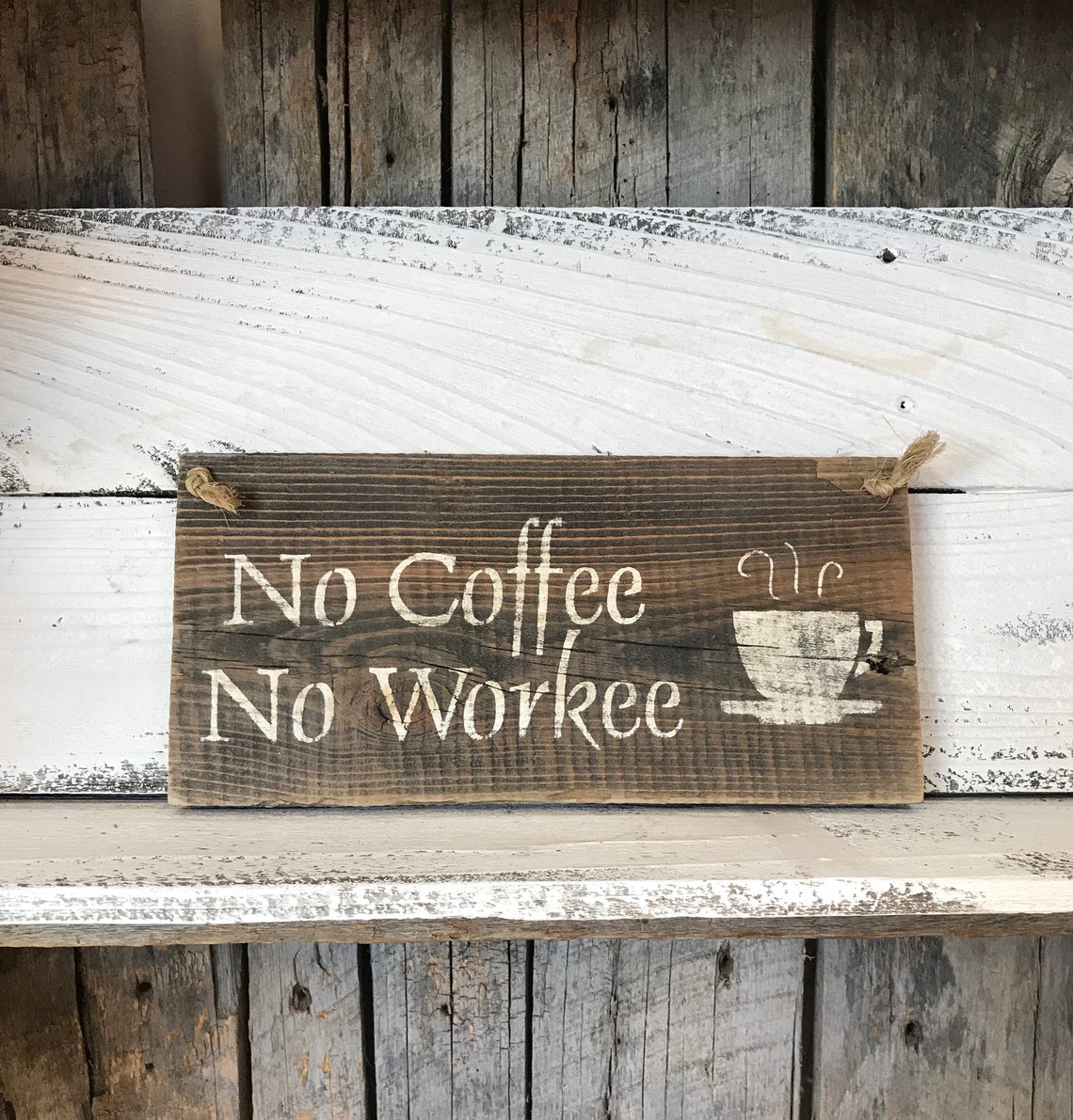 No Coffee No Workee Sign Kitchen Wall Decor Breakfast Bar | Etsy