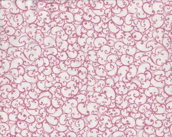 Pink scroll fabric | Etsy