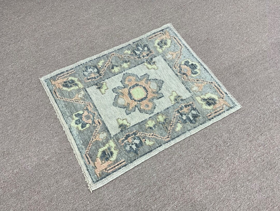 Mini Oushak Turkish Rug, 2x3 Outdoor Rug, Kitchen Rug, Hand Knotted ...