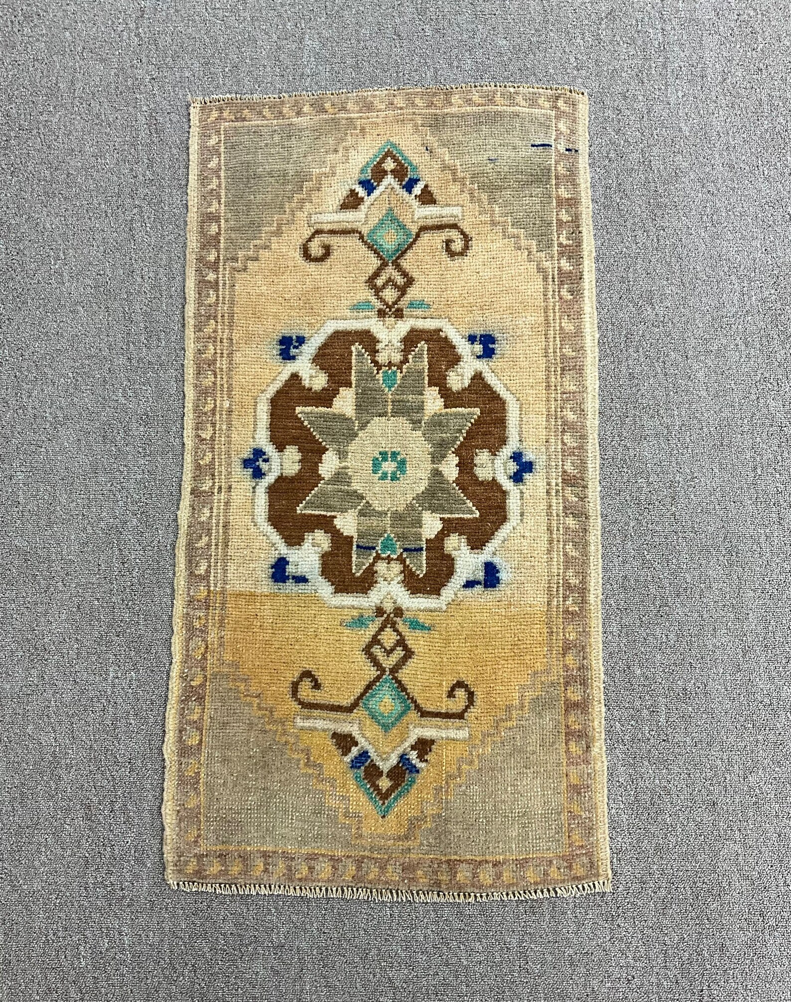 2x3 Turkish Rug 2x3 Vintage Oushak Geometric Area Rugs 2x3 - Etsy