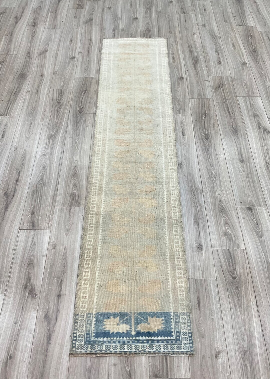 Distressed Wool Rug, 2x9 Turkish Runner, Kitchen Runner, Bedroom Rug ...
