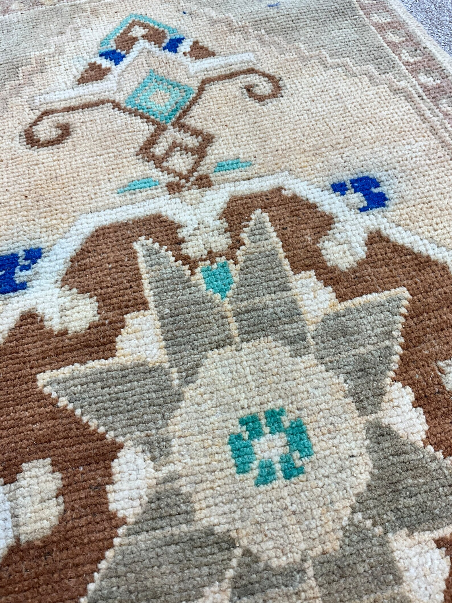 2x3 Turkish Rug 2x3 Vintage Oushak Geometric Area Rugs 2x3 - Etsy