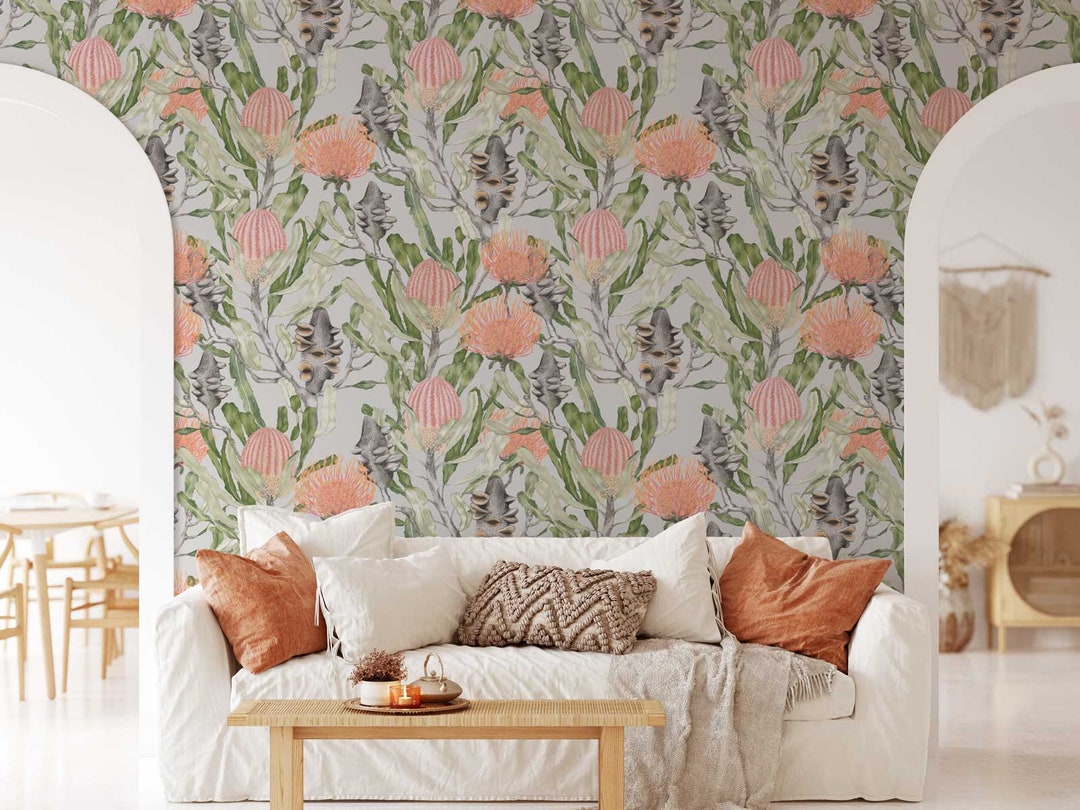 Australian Native Flora, Banksia, Grevillea Wallpaper • Botanical ...