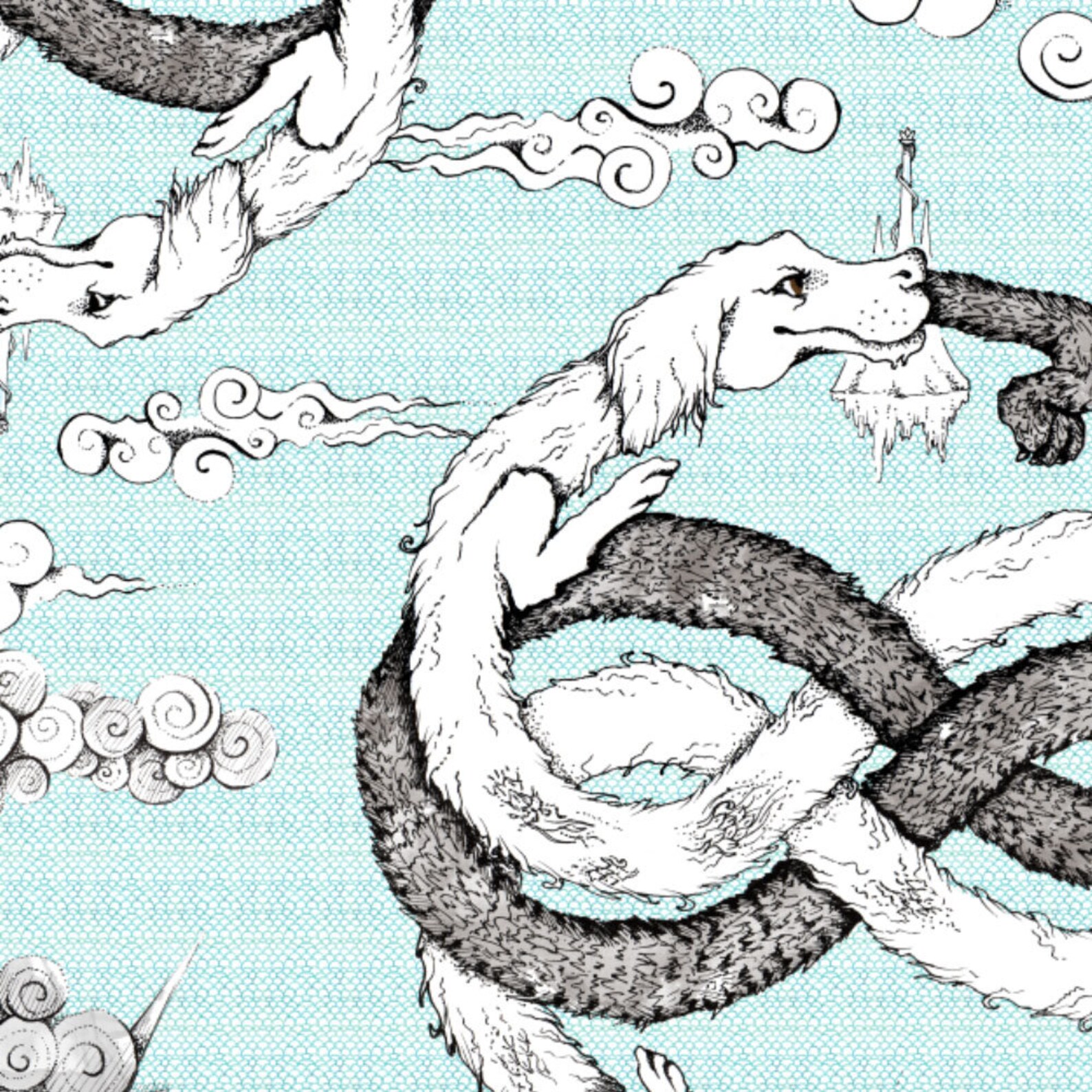 Neverending Story Wallpaper Falkor Luck Dragon and Gmork Wolf Auryn ...