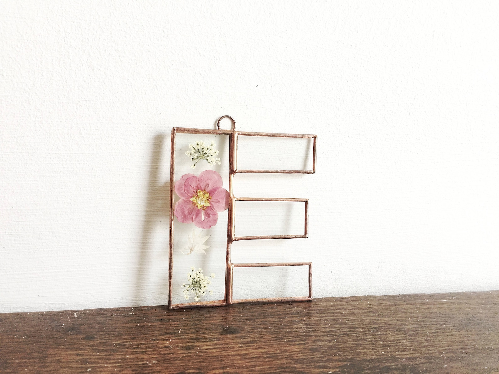 Personalised Stained Glass Pressed Flowers Initial Frame | Etsy