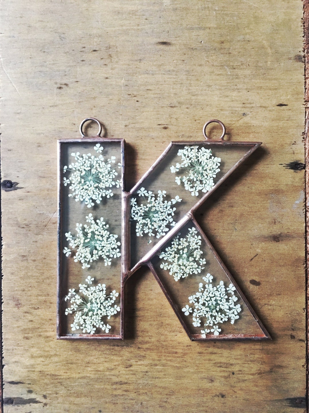 Personalised Stained Glass Pressed Flowers Initial Frame - Etsy