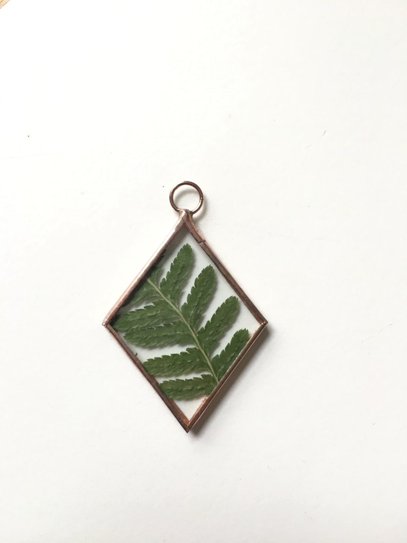 Glass Pressed Fern Frame Mini Diamond Fern Wall Hanging - Etsy