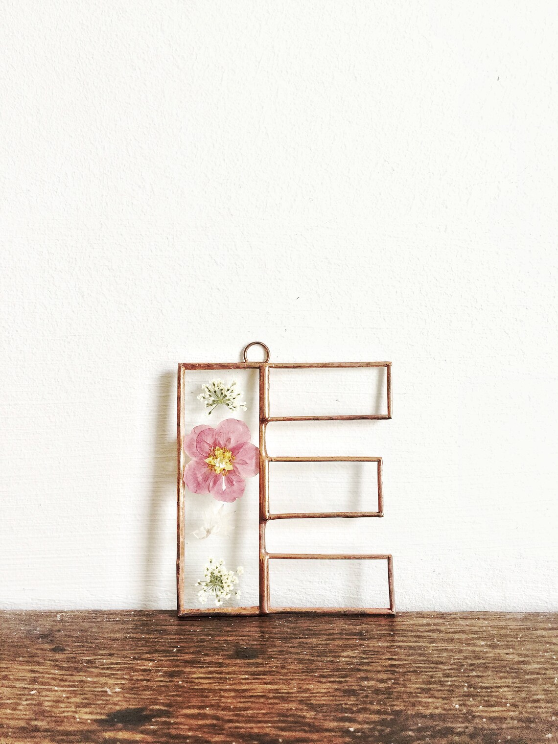 Personalised Stained Glass Pressed Flowers Initial Frame | Etsy