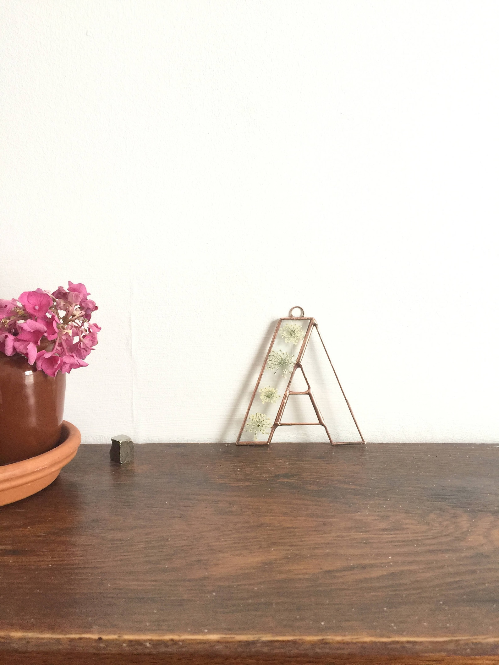 Personalised Stained Glass Pressed Flowers Initial Frame | Etsy