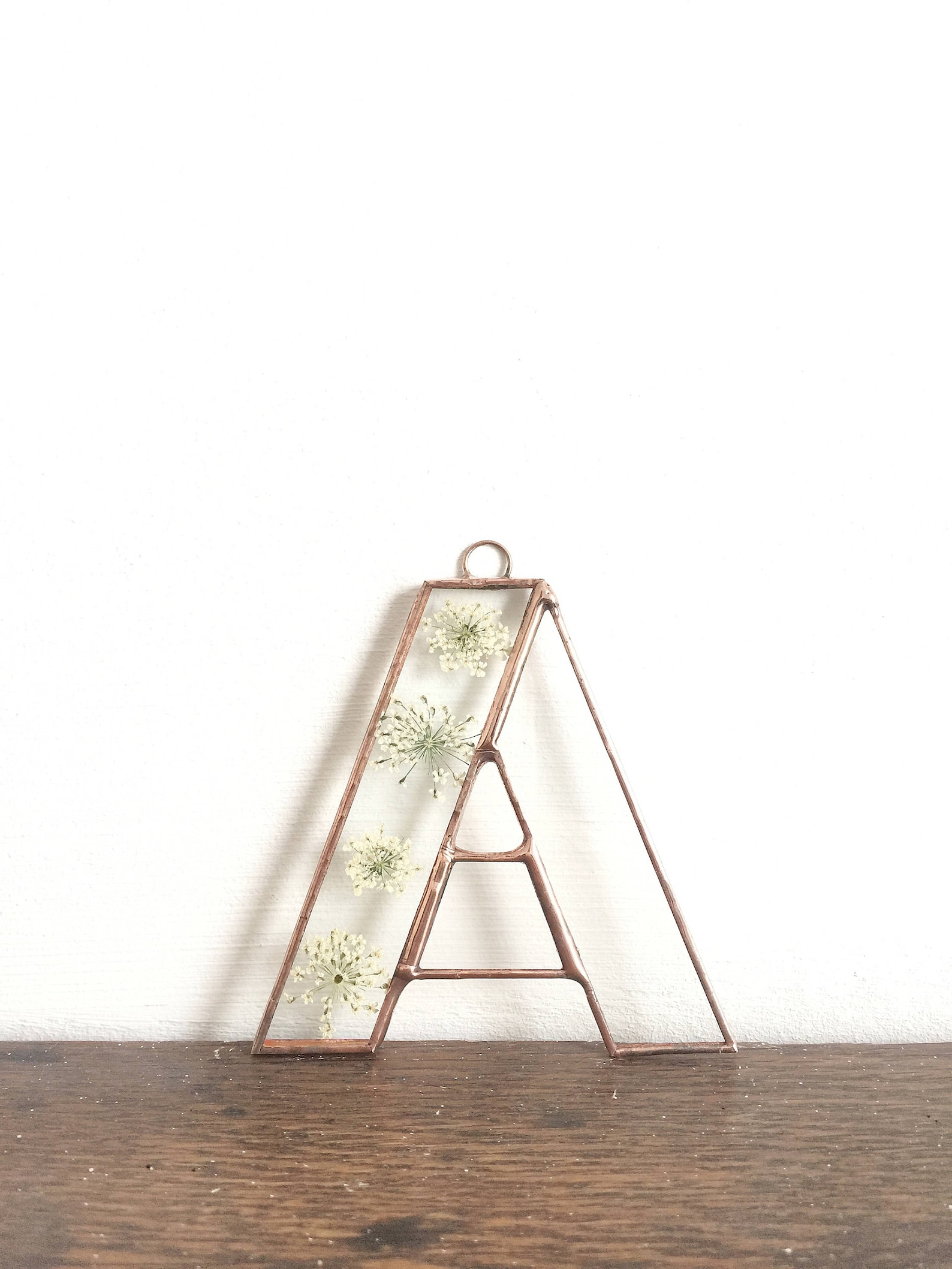 Personalised Stained Glass Pressed Flowers Initial Frame | Etsy