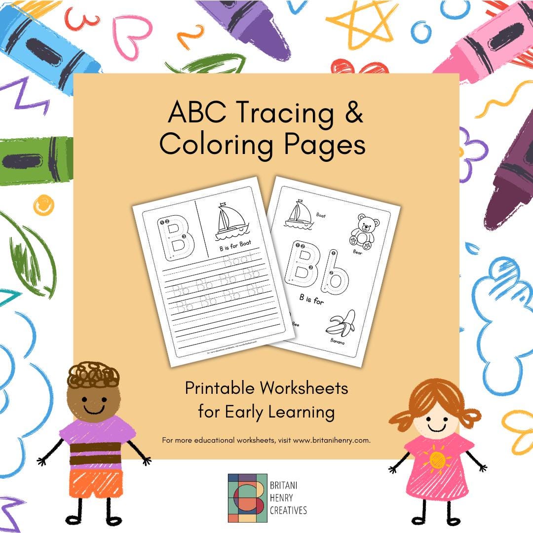 ABC Tracing & Coloring Pages | Uppercase and Lowercase Letters | Early ...