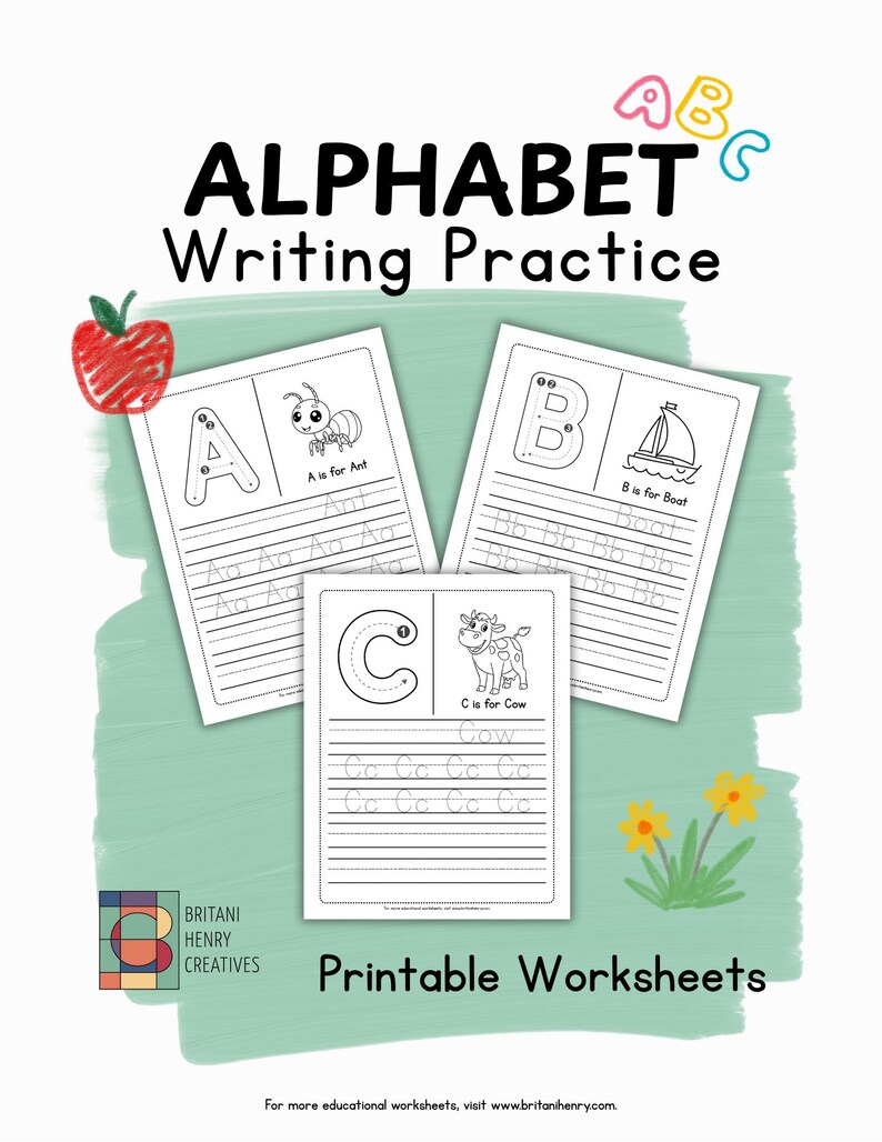 Printable Alphabet Worksheets | Trace, Color, & Write A to Z | ABC ...