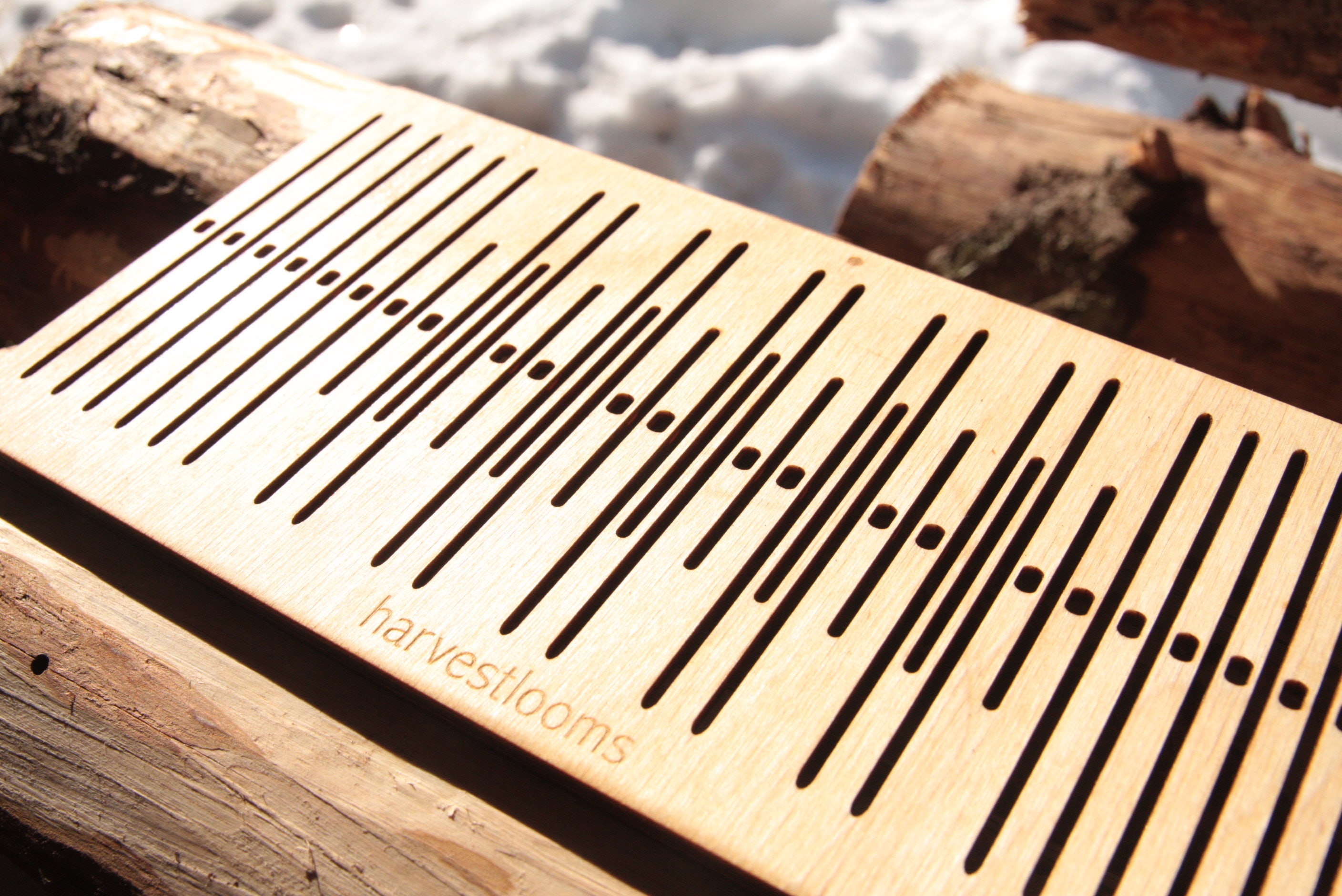 Double Slotted Rigid Heddle, 11 Pattern Strings, Saami Weaving, Band ...