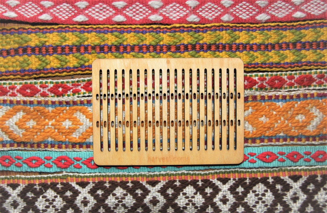 8 Dpi Double Holed Small Rigid Heddle, Saami Weaving, Backstrap Weaving ...