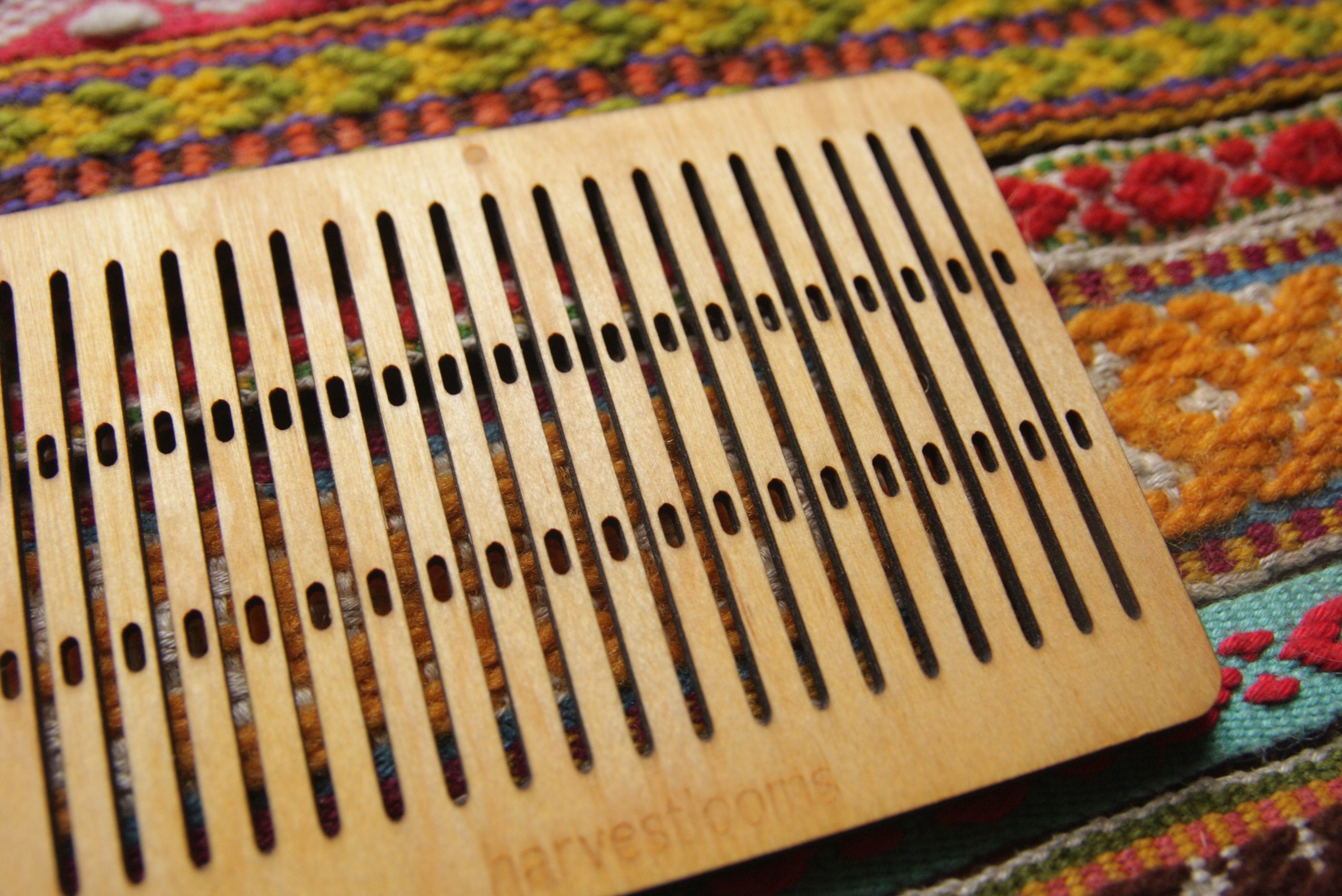 8 Dpi Double Holed Small Rigid Heddle, Saami Weaving, Backstrap Weaving ...