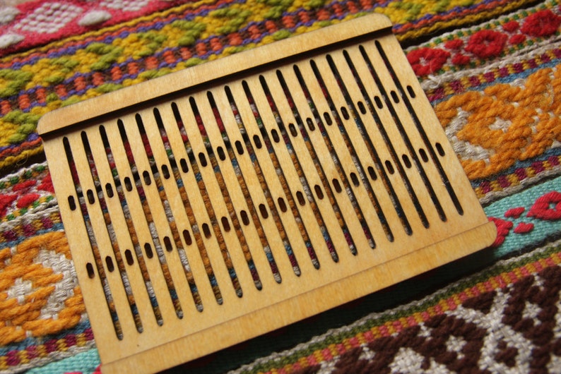 8 Dpi Double Holed Small Rigid Heddle, Saami Weaving, Backstrap Weaving ...