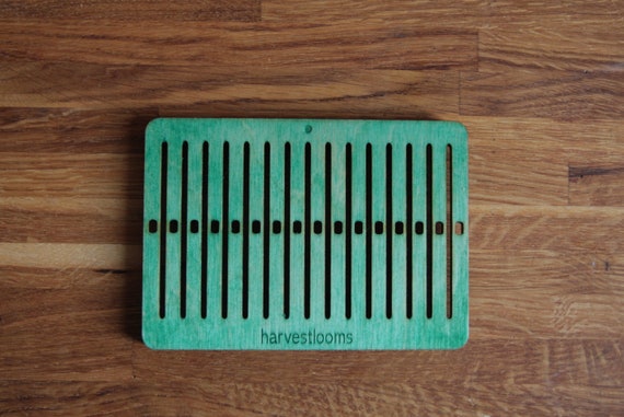 Pocket loom rigid heddle loom in green backstrap weaving | Etsy
