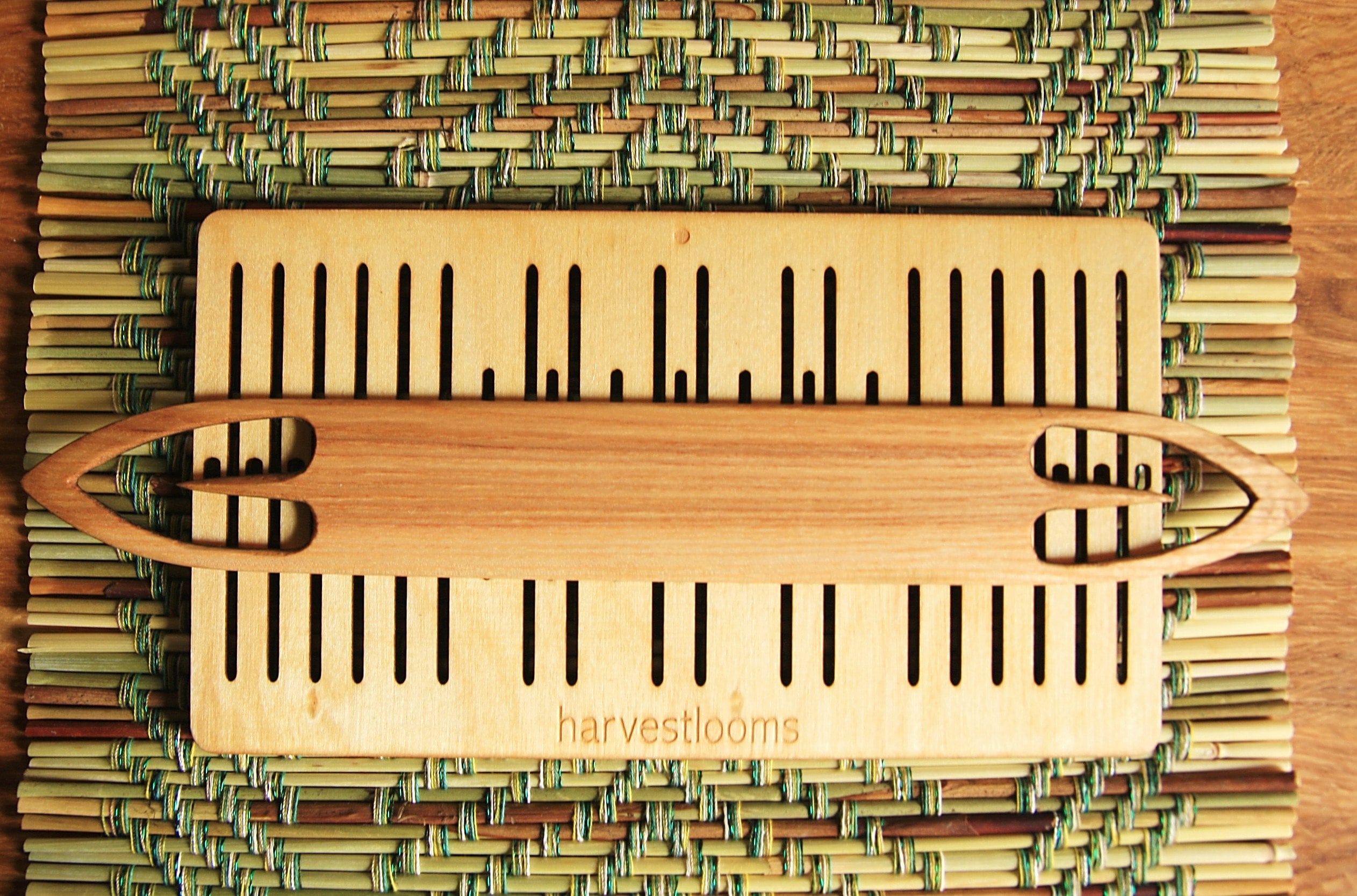 Double Slotted Rigid Heddle, 7 Pattern Strings,loom, Backstrap Rigid ...
