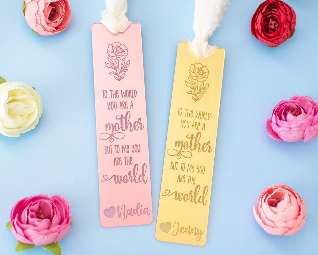 Personalized Mother's Day Bookmark, Mom Gift, Mom Bookmark, Custom Name ...