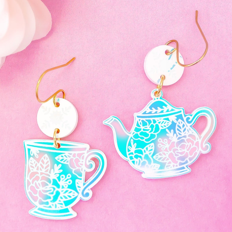 Tea Earrings - Etsy