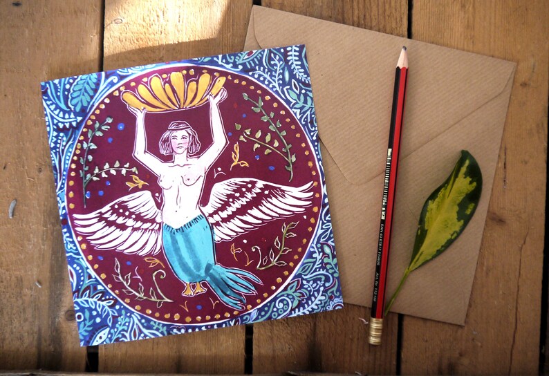 Greetings Card 'harpy' - Etsy