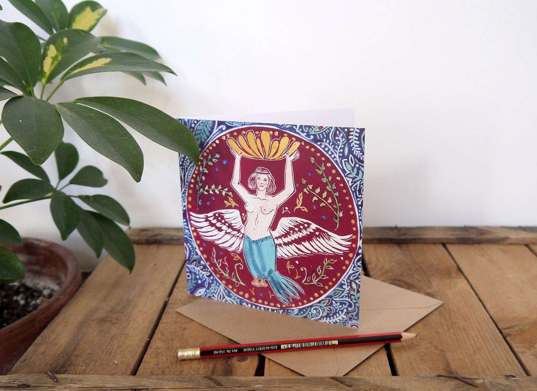 Greetings Card 'harpy' - Etsy